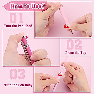 BESARME 12 Pcs Pink Ballpoint Pens Set, Pink Gifts for Women Crystal Diamond Pens Retractable Glitter Fancy Pens for Journaling Offices Schools Wedding Home Stationery Supplies Mother's Day Gift