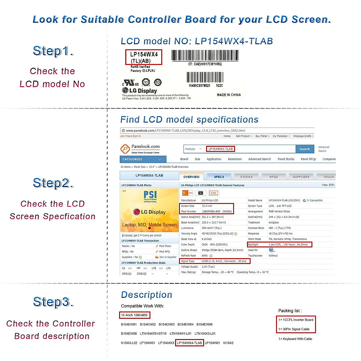 HDMI LVDs Controller Board 30pin 1440x900 for 19" LTM190M2 M190MWW3 HT190WGL 4CCFL LCD Screen