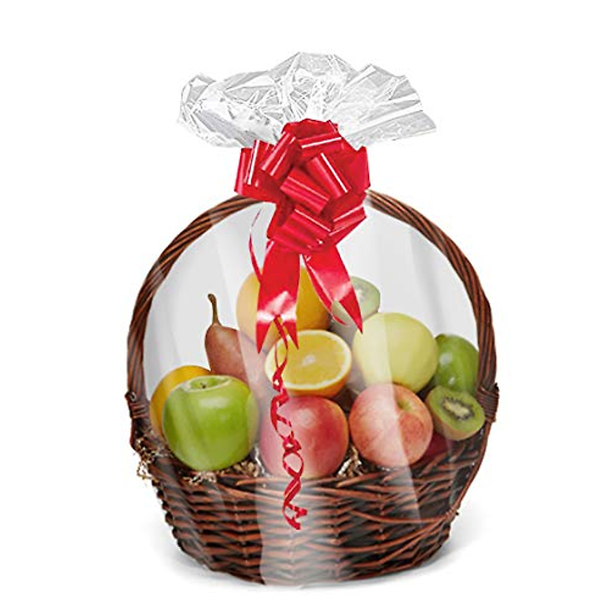 Purple Q Crafts Shrink Wrap Basket Bags 10 Pack For Gift Baskets Clear cellophane PVC Shrink Bags 24"X 30"