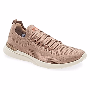 APL: Athletic Propulsion Labs Women's Techloom Breeze Sneaker, Almond/Pristine/Impulse Red, 8