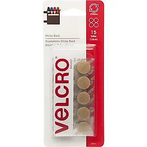 Velcro 90071 5/8" Beige Sticky Back Coins 15 Count