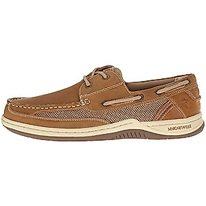 Margaritaville Men's Anchor Lace Boat Shoes-Lightweight and Durable 2 Eye Lace Up, Light Tan, 10