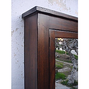 Primitive Mission Medicine Cabinet/Dark Walnut/Solid Wood & Handmade/Surface Mount
