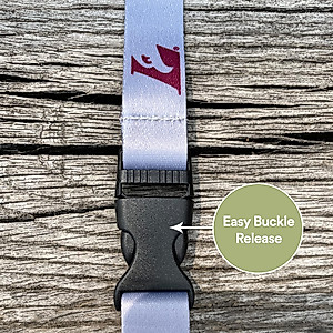 Desert Cactus University of Wisconsin La Crosse Lanyard UWLAX Eagles Car Keys ID Badge Holder Keychain Detachable Breakaway Snap Buckle (Gray)