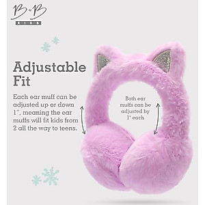 Brook + Bay Ear Muffs For Kids - Winter Kids Ear Muffs for Boys & Girls - Plush Animal Earmuffs - Cozy Ear Warmers for Kids