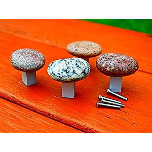 10 Pcs Kitchen Cabinet pull handles. Stone furniture. Sea Stone knobs and pulls.