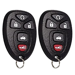Key Fob Keyless Entry Remote Compatible with 2006-2013 Chevy Chevrolet Impala丨 Monte Carlo丨 Buick Lucerne 丨 Cadillac DTS Car Key Replacement 5 Buttons with FCC ID OUC60270, OUC60221
