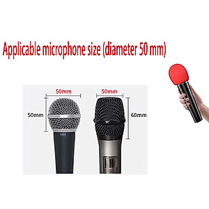 GWYAN 10 Pcs Wireless Handheld Microphone Silicone Ring Foam Windscreen Covers Bottom Rod Sleeve Holder Set Shakeproof Anti-Rolling (5 colors)