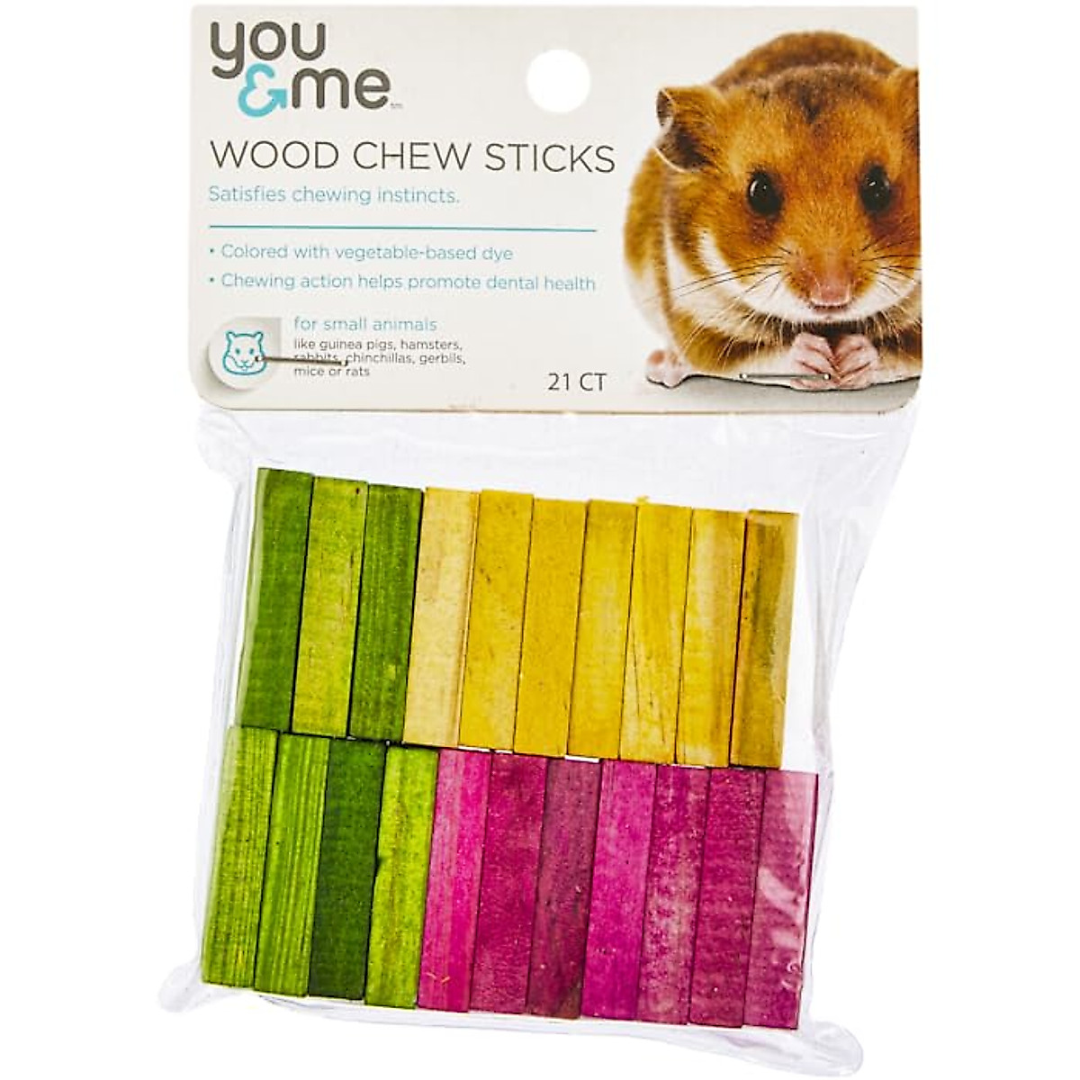 You & Me Wood Chew Sticks for Small Animals, 30 g.