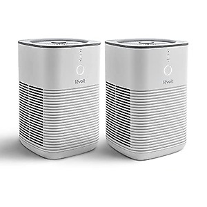 LEVOIT Air Purifier for Home Bedroom, HEPA Fresheners Filter Small Room Cleaner with Fragrance Sponge for Smoke, Allergies, Pet Dander, Odor, Dust Remover, Office, Desktop, Table Top, 2 Pack, White