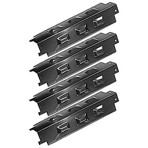 Hongso 14 5/8 inch Porcelain Steel Heat Plate Shield Heat Tent, Burner Cover, Flavorizer Bar Replacement Part for Charbroil, Brinkmann, Kenmore, Master Forge and Other Gas Grill Model, PPH531, 4-Pack
