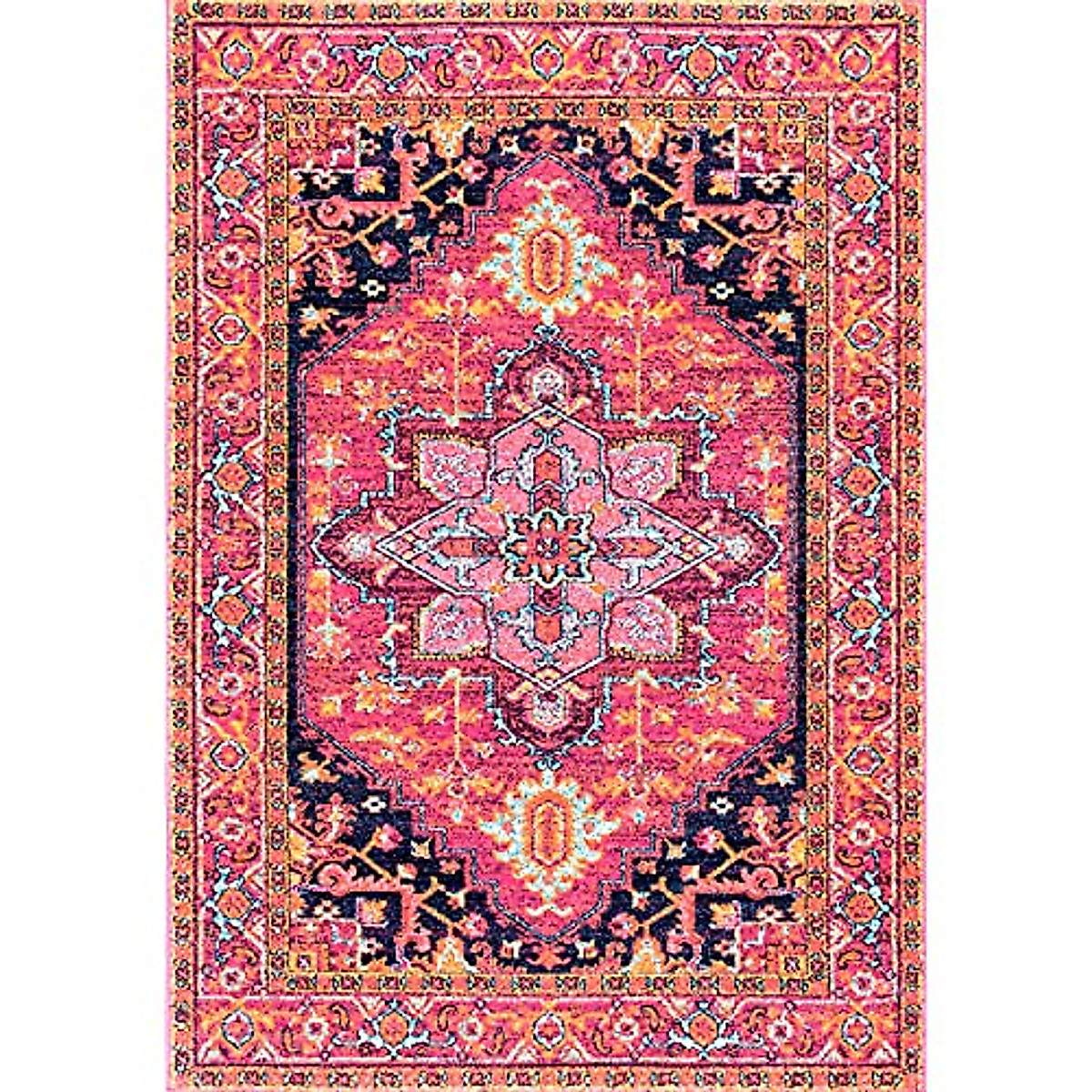 nuLOOM Persian Vonda Area Rug, 6' 7" x 9', Pink