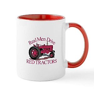 CafePress Drive Red Tractors Mugs Ceramic Coffee Mug, Tea Cup 11 oz