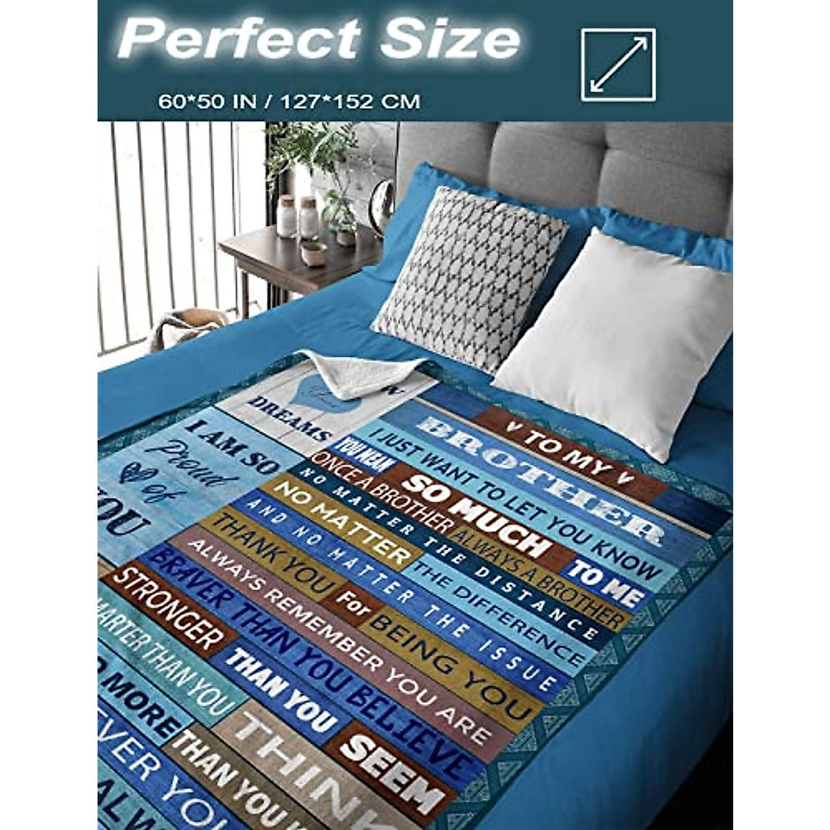 RFHBP Big Brother Gift, Gifts for Brother, Brother Gifts, Brother Gifts from Sister, Gift for Brother, Gifts for Brother Adult, Birthday Gifts for Brother, Big Brother Gifts Blanket 60 X 50 Inch
