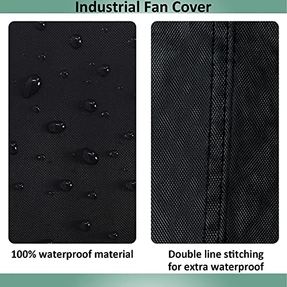 ELONGRIVER Industrial Fan Cover,Waterproof&Dust-proof Cover for 24” High-Velocity Drum Fan, Floor Fan Cover In Heavy Duty Material for Outdoor&Indoor
