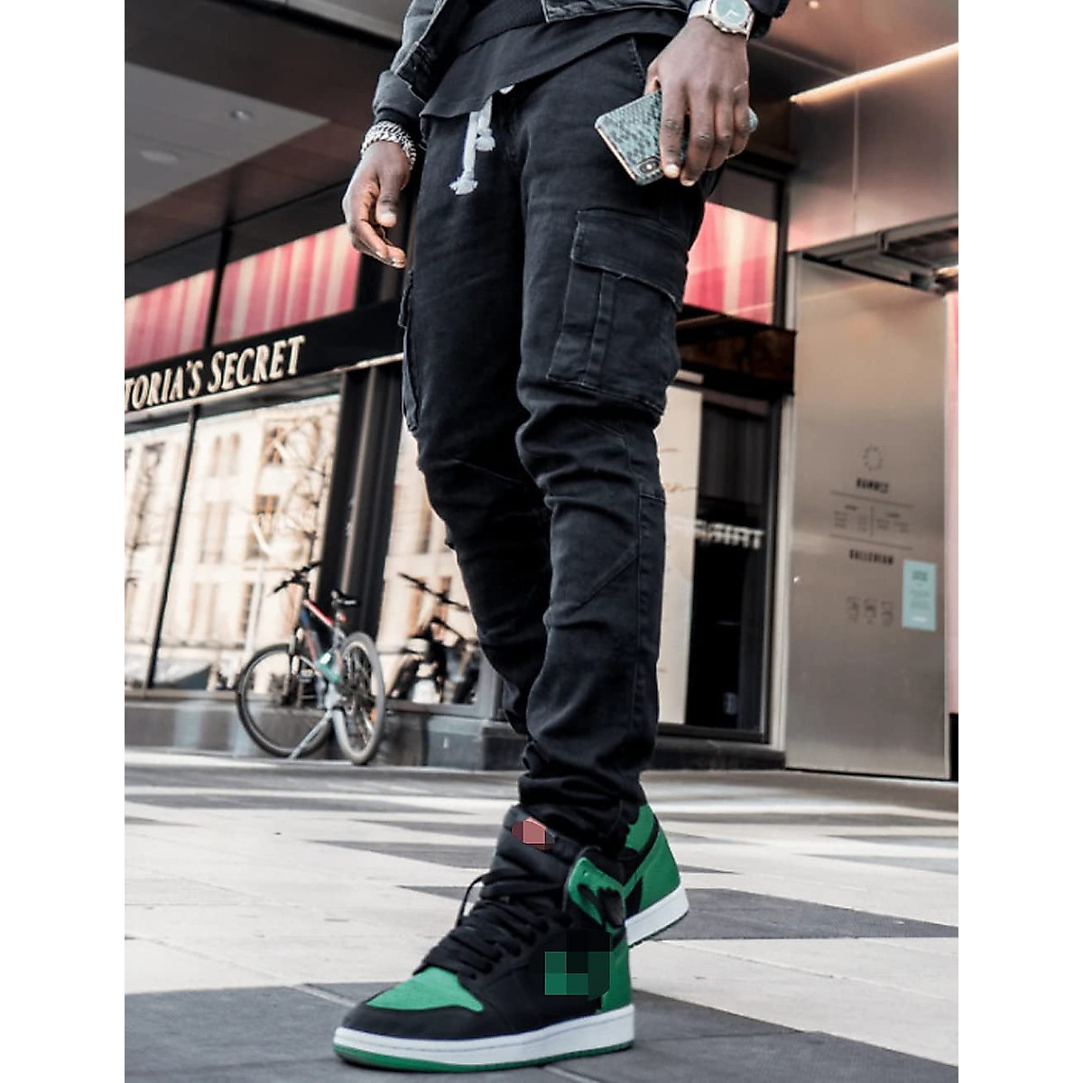 HUNGSON Men's Slim Fit Jeans 7 Pockets Stretch Skinny Denim Pencil Pants Nova Fashion