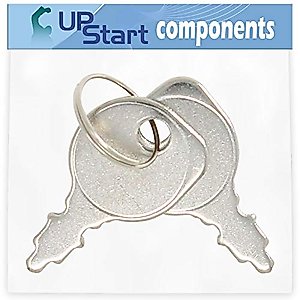 UpStart Components 725-0201 Starter Key Set Replacement for John Deere 200, 210, 212, 214 and 216 Lawn and Garden Tractors - PC1473 - Compatible with 109310X Ignition Key