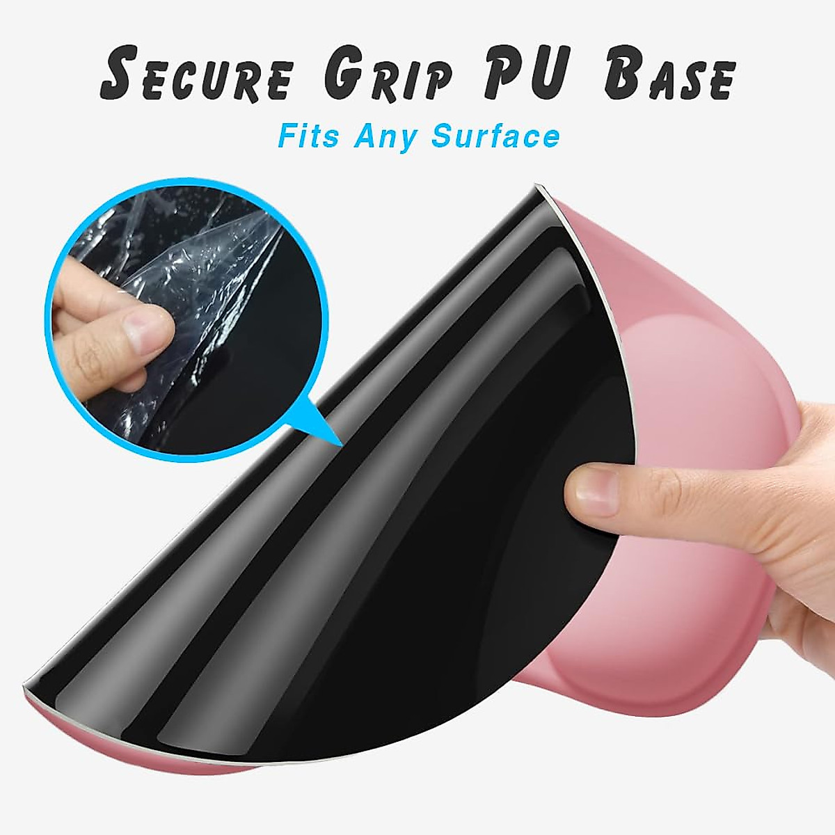 Office Mousepad with Gel Wrist Support - Ergonomic Gaming Desktop Mouse Pad Wrist Rest - Design Gamepad Mat Rubber Base for Laptop Computer (01Pink)