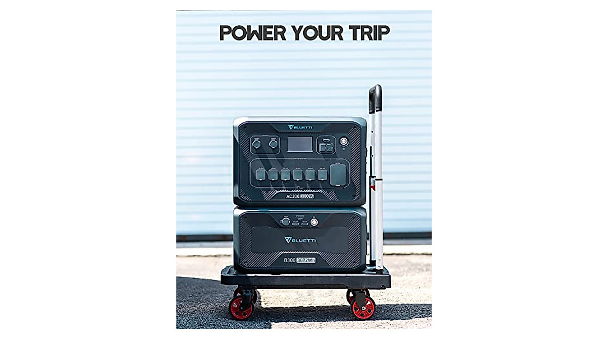 BLUETTI Folding Trolley Cart - 330lbs Capacity & Maneuverable