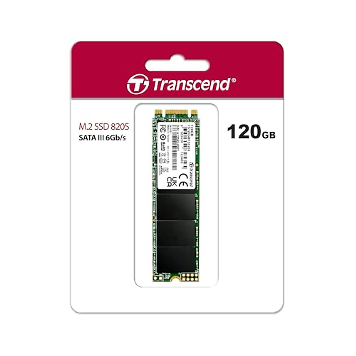 Transcend 120GB MTS820S M.2 2280 SATA3 SSD, Internal Solid State, Compatible with Laptop & PC Desktop - TS120GMTS820S