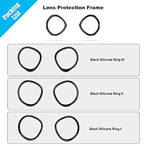 M AMVR [Pro Version] Lens Anti-Scratch Ring Protecting Myopia Glasses from Scratching VR Headset Lens Compatible for Meta Quest 2, Quest, Rift S or Meta Go, with Preventing Light-Leaking Design