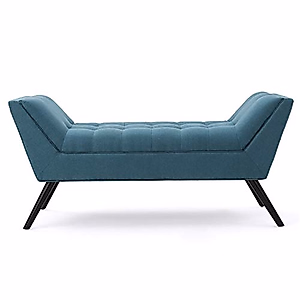Christopher Knight Home Demi Fabric Bench, Dark Teal