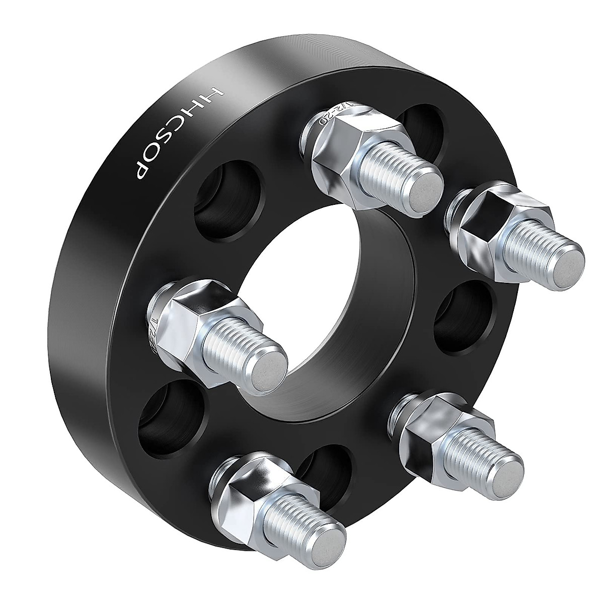 HHCSOP 5x4.5 to 5x5.5 Wheel Spacers, 1.25" 5x114.3 to 5x139.7 Wheel Adapters for Ford Mustang Ranger Edge Crown Victoria Explorer | Jeep Wrangler Liberty Grand Cherokee with 1/2x20 Studs & 73mm Bore