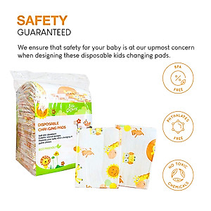 30 Large Disposable Changing Pads Mats Sanitary Baby Infant Toddler Diaper Liners Covers for Travel Changing Station Tables. Soft and Waterproof. Buy Now!