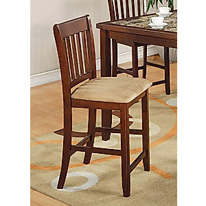 5-Piece Counter Height Dining Set Red Brown and Tan 150154