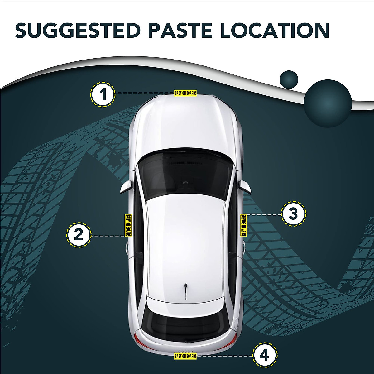 2 PC Baby on Board Car Magnet - 10 x 3 Babies on Board Keep Distance - Be Careful Baby on Board Magnet for Car - Children on Board Magnet for Bumpers