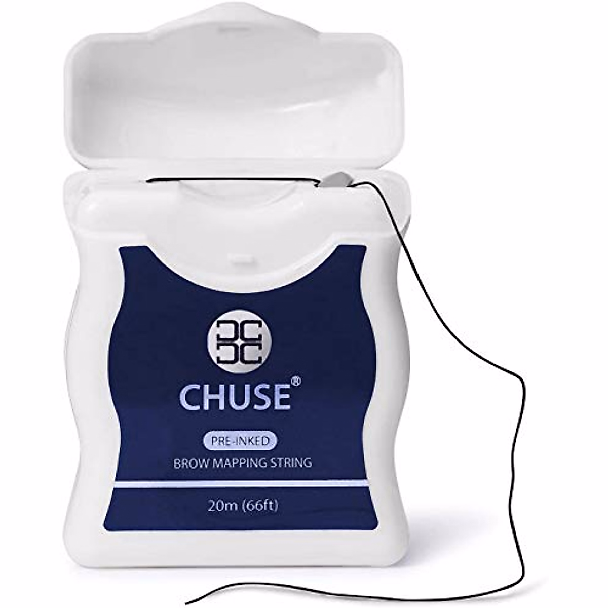 CHUSE Brow Mapping String for Microblading - Pre-Inked - 66ft (20m) -1 mm Fine Bamboo Charcoal Thread