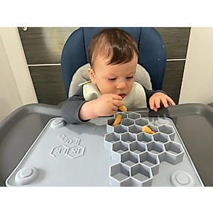 Pincer Pal Silicone Placemat: Toddler Self-Feeding & Fine Motor Skill Development | Non-Slip Mealtime Learning Tool | Baby Led Weaning |Montessori Feeding Essential (Small, Minty Breeze)