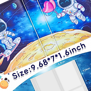 504 Cards Binder for Boys Gifts, Trading Card Binders Holder Case with 63 Sleeves, 4 Pocket Card Packs Album Book for Girls Kids Collecting Cards (Blue)