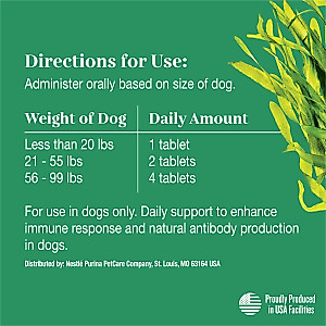 EverRoot Dog Supplements Powered by Purina Immunity Chewable Tablet with Spirulina and Antioxidants - 3.6 oz. Canister