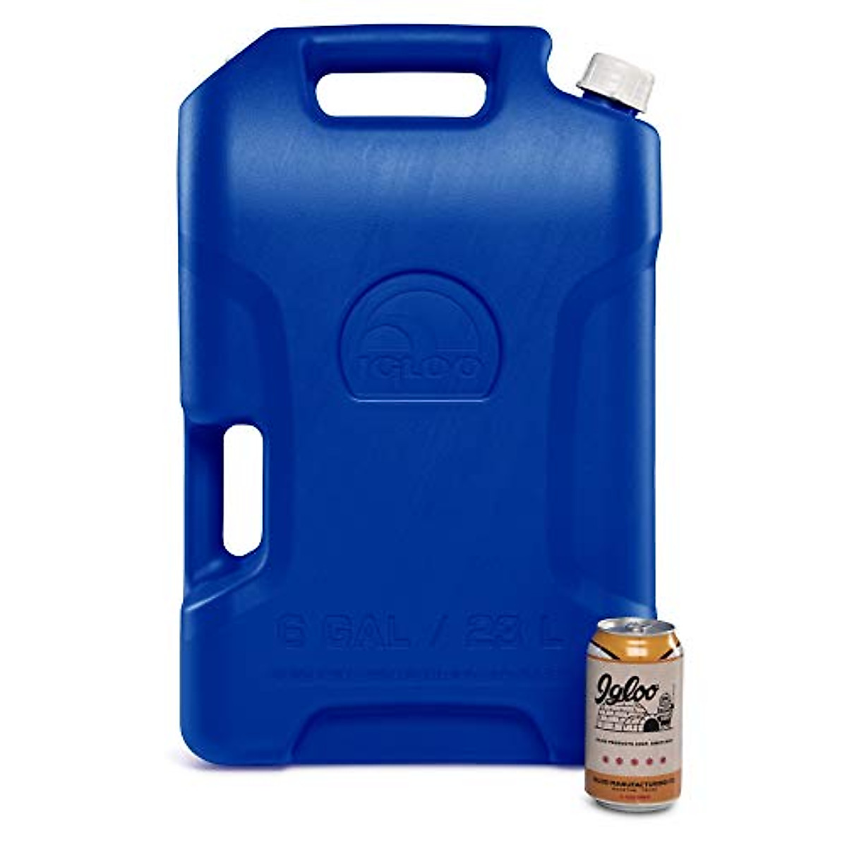 Igloo 6 Gallon Heavy Duty Portable Camping Hiking Water Storage Container, Blue