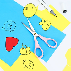 Scissors All Purpose Craft Scissors, Light Pink Multipurpose Fabric Scissors Sewing Scissors Sharp Scissors for Office (Light Pink)