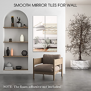 JAMBALAY 12" Square Mirror Centerpieces for Table, Set of 12 Glass Mirror Table Centerpieces, Square Mirror Candle Plates, Glass Tray, Glass Mirror Centerpieces for Wedding and Party