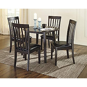 Signature Design by Ashley Hammis Rake Back Dining Room Chair, 2 Count, Dark Brown
