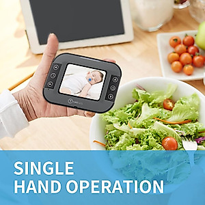 TimeFlys Video Baby Monitor with Camera and Audio C240v 2.4" Screen, Auto Night Vision,Two Way Talk, Temperature Monitoring and Warning,1000 Ft Range,Long Battery Life