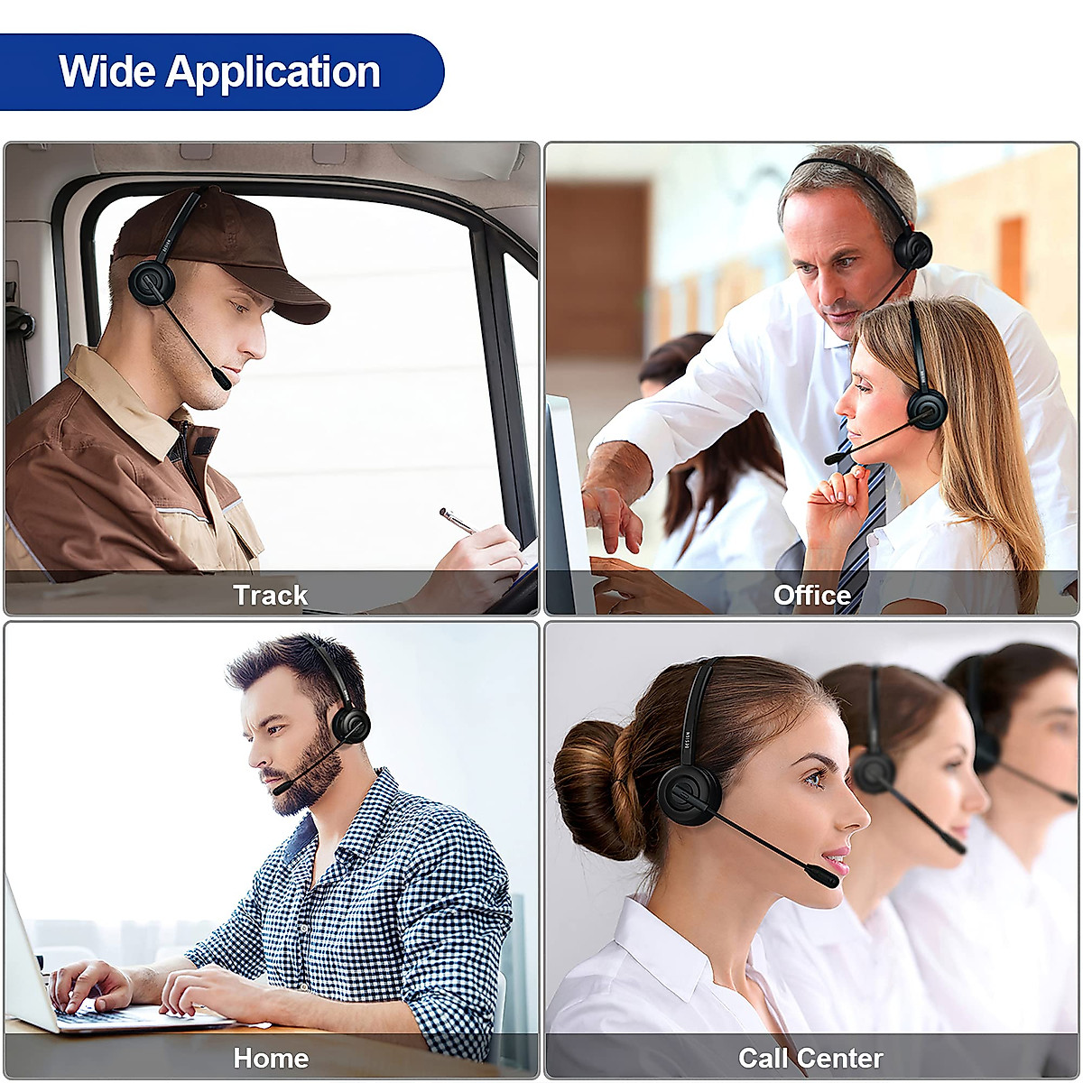 BESIGN BHF02 Pro Bluetooth Handsfree Headset (Headset with USB Adapter for PC, Black)