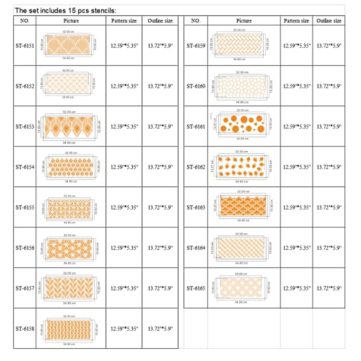 AK ART KITCHENWARE 15 PCS Plastic Airbrush Cookie Cake Stencils for Cake Decoration Fondant Decorating Stencils for Wall Painting Drawing Stencil Set Cake Tools ST-6151~6165