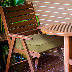 Pcinfuns Outdoor Chair Cushions,19 x 19 x 3 Inch Seat Cushions for Patio Furniture,Square Corner Patio Chair Cushion with Adjustable Straps,2 Pack,Ginger Yellow