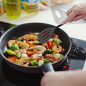 WLLHYF 2 Pack Small Silicone Turners Non Stick Slotted Kitchen Spatulas High Heat Resistant Cooking Utensils Ideal Cookware for Fish, Eggs, Pancakes