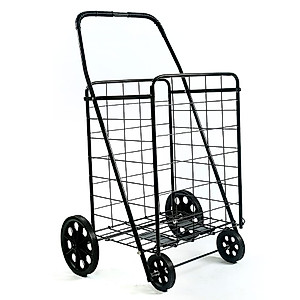 Large Light Weight Metal Folding Shopping Grocery Laundry Storage Cart