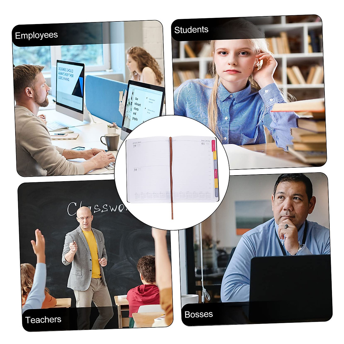 STOBOK 2024 Weekly Schedule Planner Office Memo Pad Monthly Planner Notebook New Year Schedule Notebook Daily Writing Book Calendar Notebook Daily Planner Portable Manual Paper Work