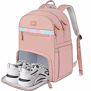 Ytonet Gym Backpack For Women, Travel Backpack with Shoe Compartment & Wet Pocket 15.6 Inch Womens Laptop Backpack Girls College School Bookbag, Water Resistant Anti Theft Bag Backpack Gifts, Pink