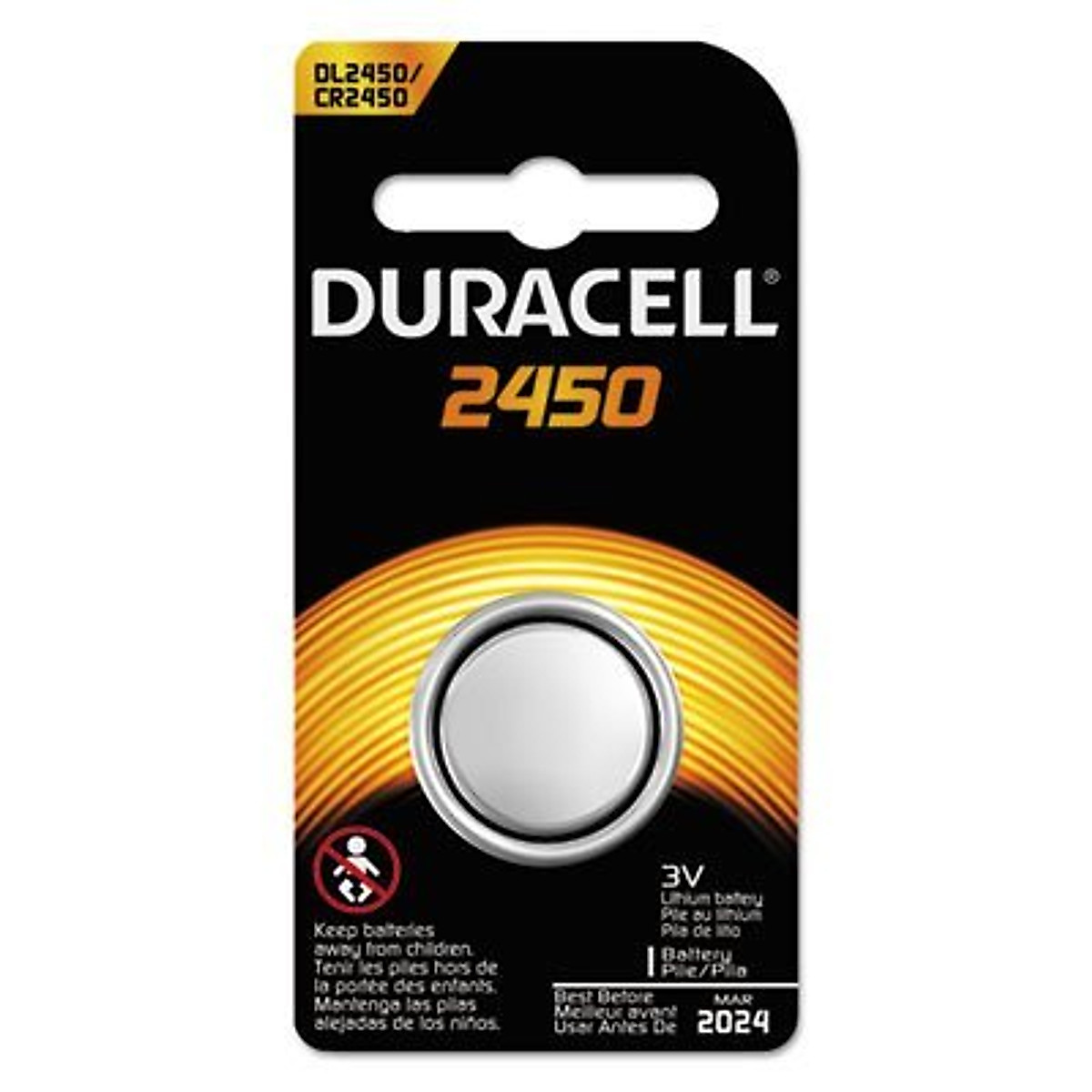 12-Pack Duracell 2450 Batteries 3.0 Volt Lithium Coin Button