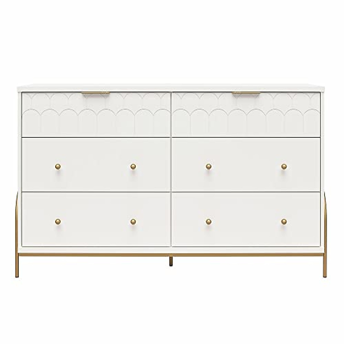 CosmoLiving by Cosmopolitan Anastasia Dresser, 6 Drawer, White