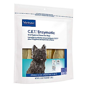 Virbac CET Enzymatic Oral Hygiene Chews for Dogs, Beef, 8.5 ounces