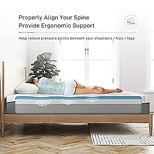 Novilla 4 Inch Metal Box Spring, Twin & 12 Inch Twin Memory Foam Mattress-Pressure Relieving, Matrress-in-a-Box, CertiPUR-US Certified, Medium Firm